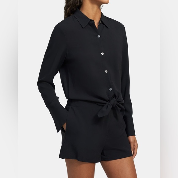 Theory | Pants & Jumpsuits | Nwt Theory Ranay Crepe Romper | Poshmark
